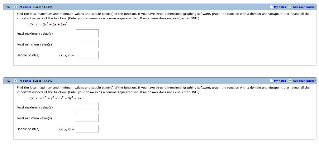 Solved 18. 1 points SCalca 14.7.011 My Notes Ask Your Tea | Chegg.com