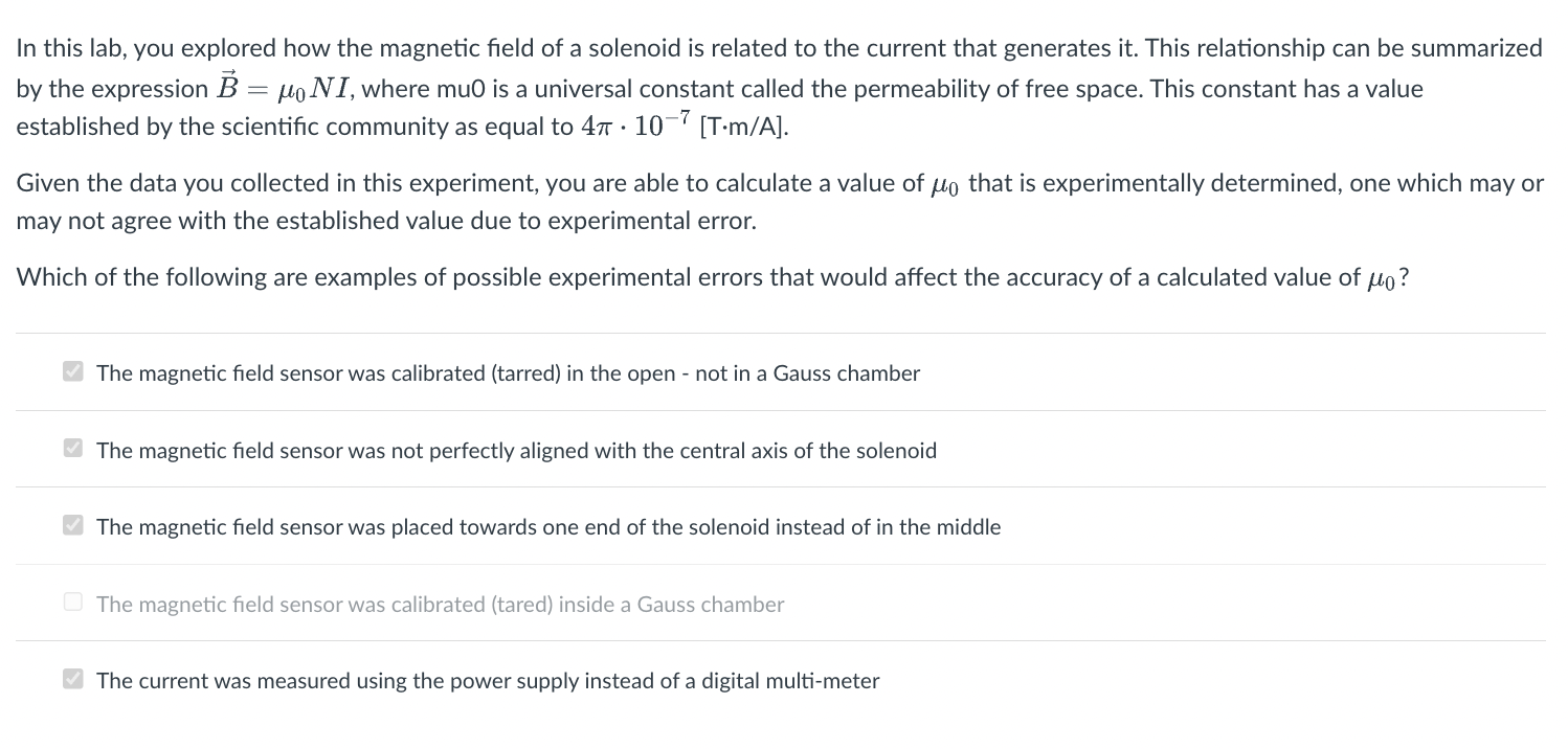 Solved In this lab, you explored how the magnetic field of a | Chegg.com