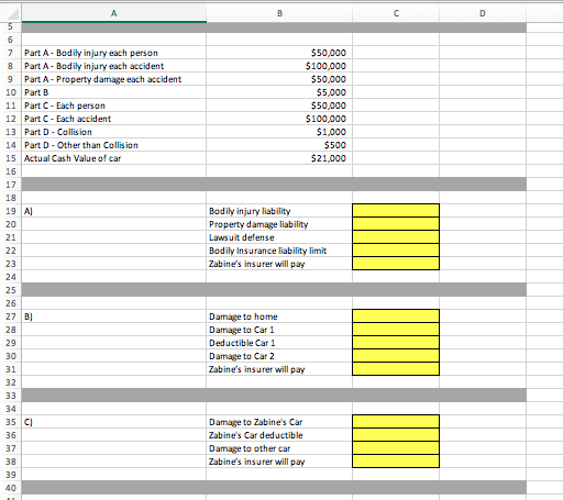 Solved Please complete these part of a question in EXEL, | Chegg.com
