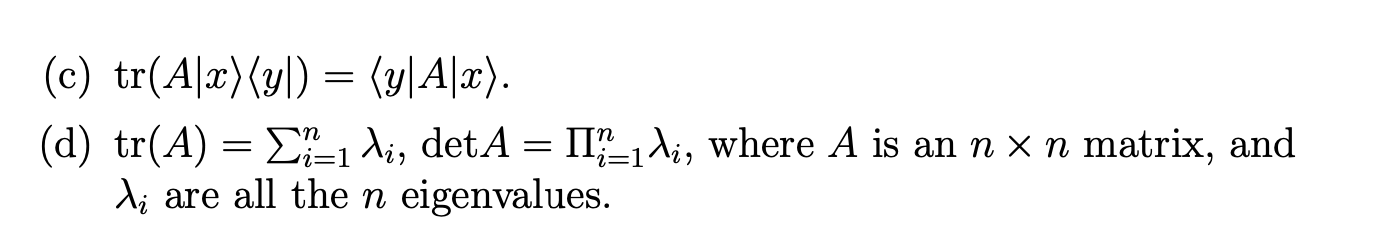 Solved 18. Prove the following properties for trace (a) | Chegg.com