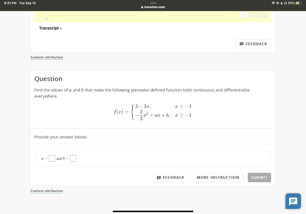 Transcript ∨ Content attribution Question Find the | Chegg.com
