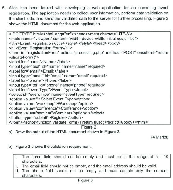 Solved Alice has been tasked with developing a web | Chegg.com