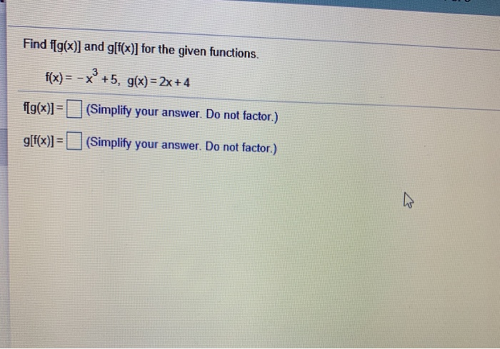 Solved Find flg(x)] and glf(x)] for the given functions. 3 | Chegg.com
