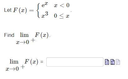 Solved Let F(x)={ex,x