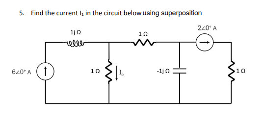 Solved 5. Find the current l1 in the circuit below using | Chegg.com