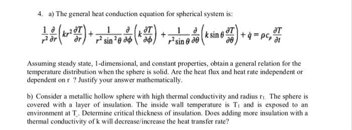 Solved b) Consider a metallic hollow sphere with high | Chegg.com