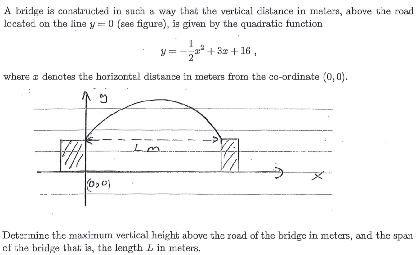Solved A bridge is constructed in such a way that the | Chegg.com