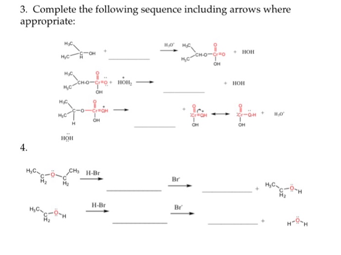 Solved 3. Complete the following sequence including arrows | Chegg.com