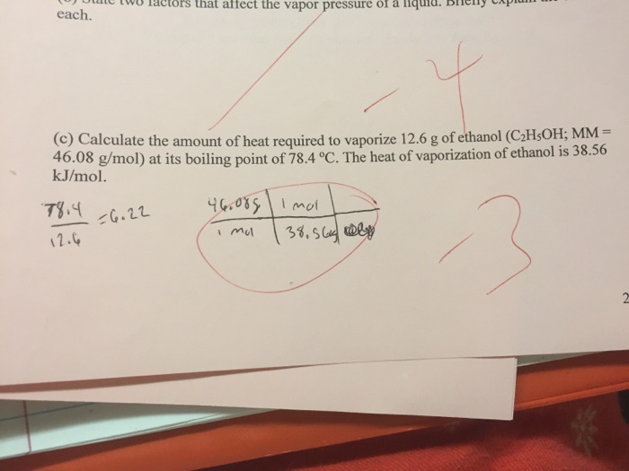 Solved Calculate the amount of heat required to vaporize | Chegg.com