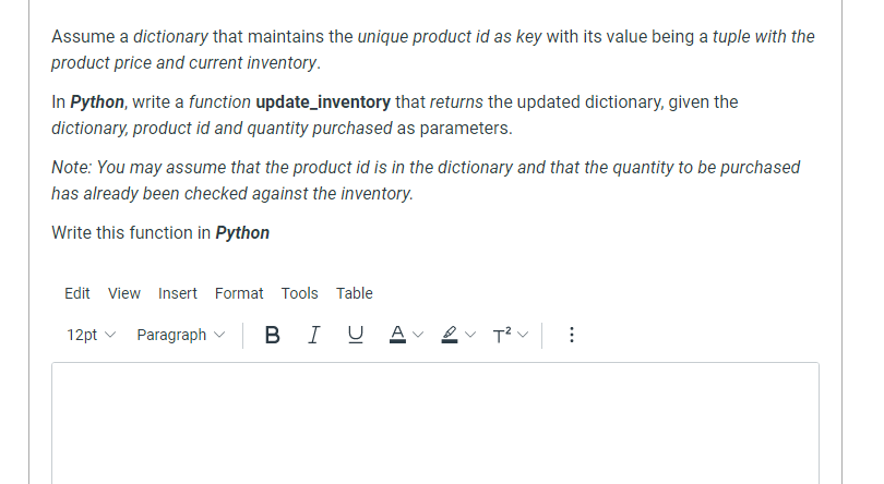 Solved Assume a dictionary that maintains the unique product | Chegg.com