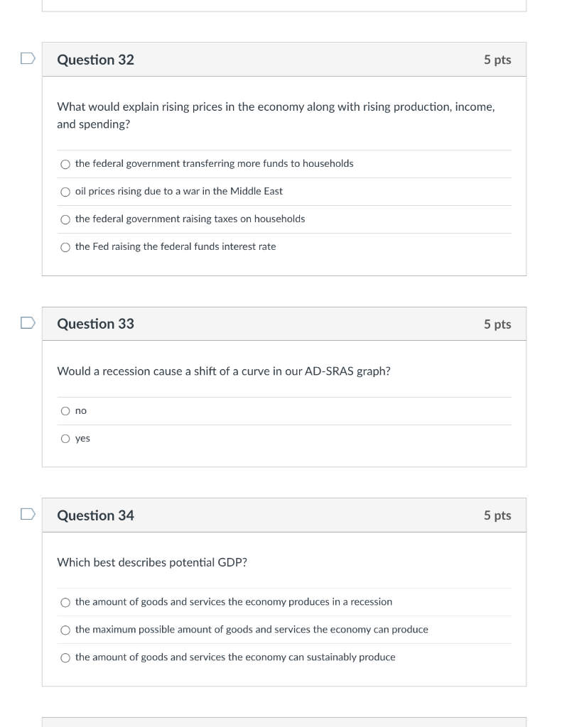 Solved Fiscal and monetary policy can cause shifts in which | Chegg.com