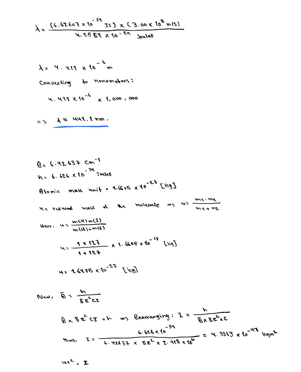In this solution, using the rotational constant of | Chegg.com