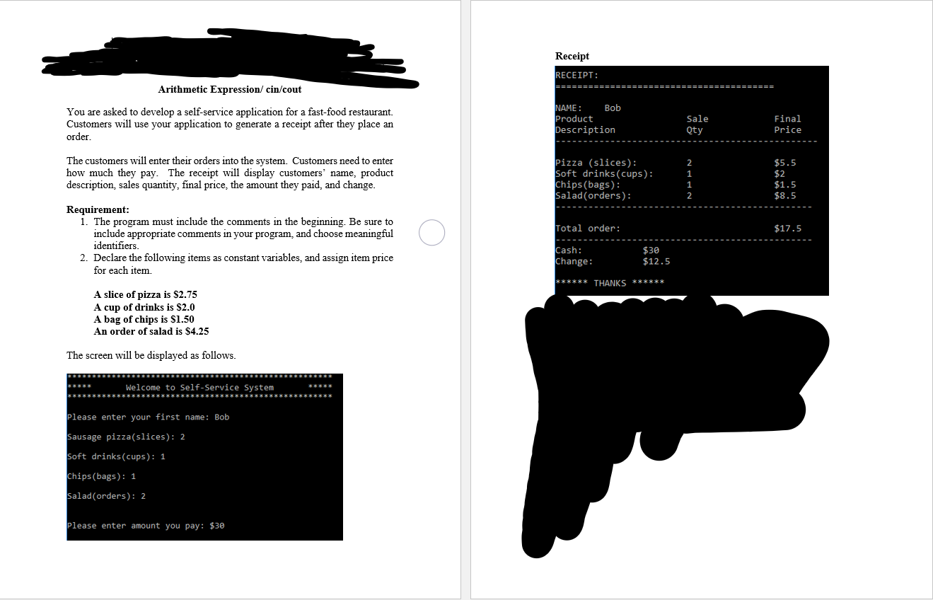 Solved You are asked to develop a self-service application | Chegg.com