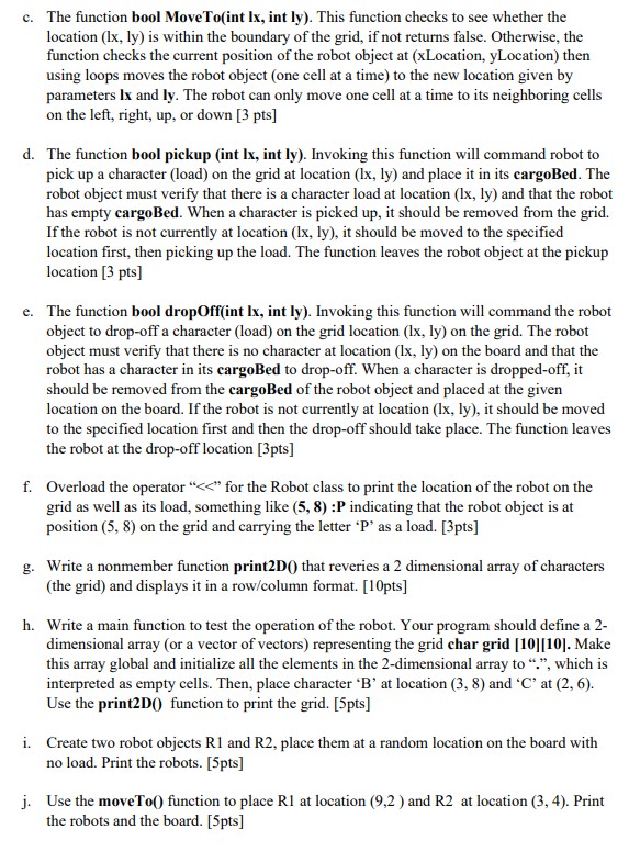 Solved In this project you will define a Robot class and | Chegg.com