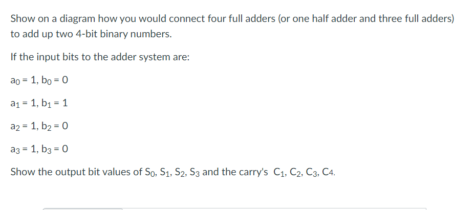 Solved Show on a diagram how you would connect four full | Chegg.com