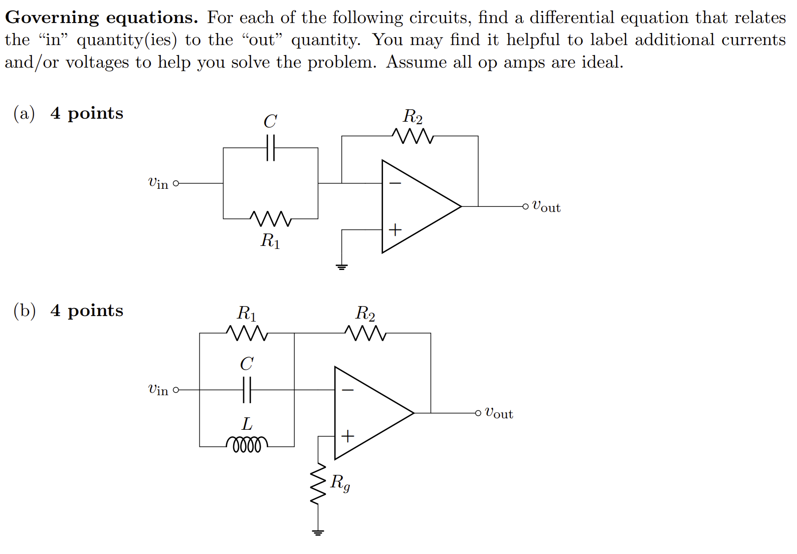 Solved For each of the following circuits, find a | Chegg.com