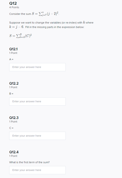 Solved Q12 4 Points Consider the sum S = -76 - 2) Suppose we | Chegg.com