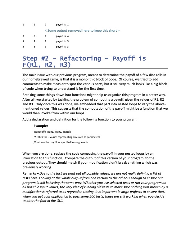 Solved Step \#3 - Refactoring - Recursive Functions vs. | Chegg.com