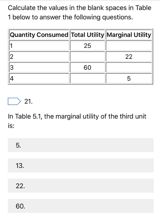 Solved Calculate the values in the blank spaces in Table 1 | Chegg.com