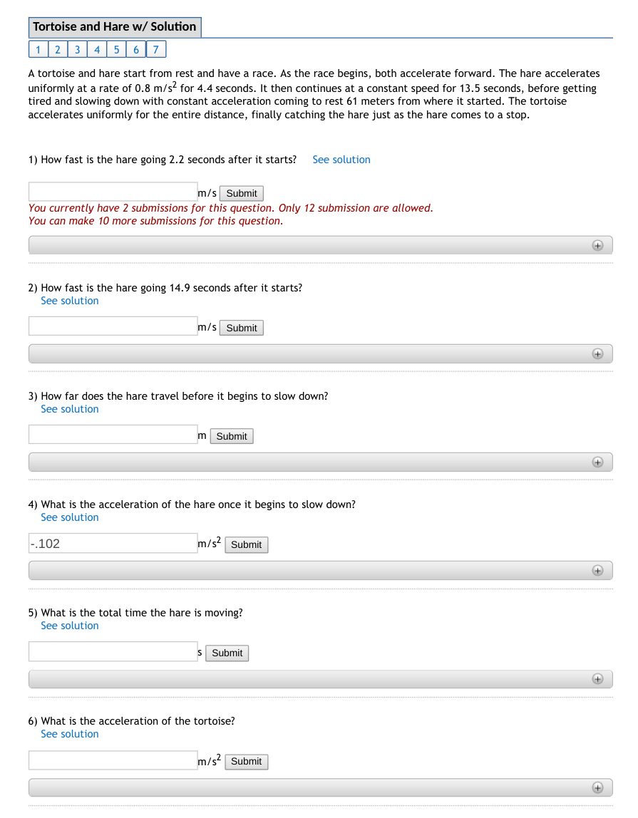 Solved Tortoise and Hare w/ Solution 1 2 3 4 5 6 7 A | Chegg.com