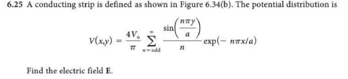 6.25 A conducting strip is defined as shown in Figure | Chegg.com