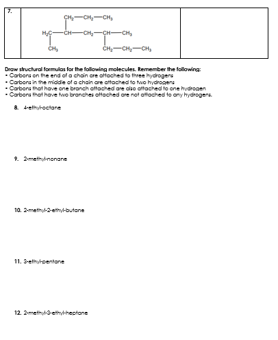 Solved Name the following branched alkanes: 1. HC -CH-CH CHE | Chegg.com