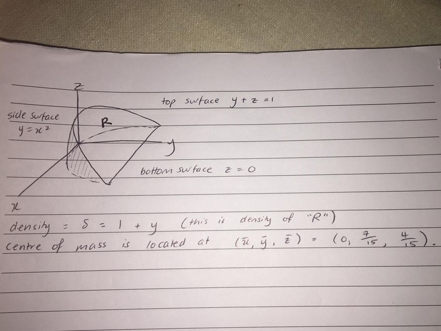 Solved 6. Triple integral, average density For the centre of | Chegg.com