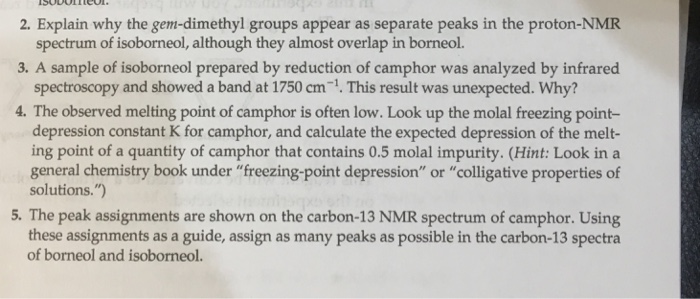 Solved 2. Explain why the gem-dimethyl groups appear as | Chegg.com