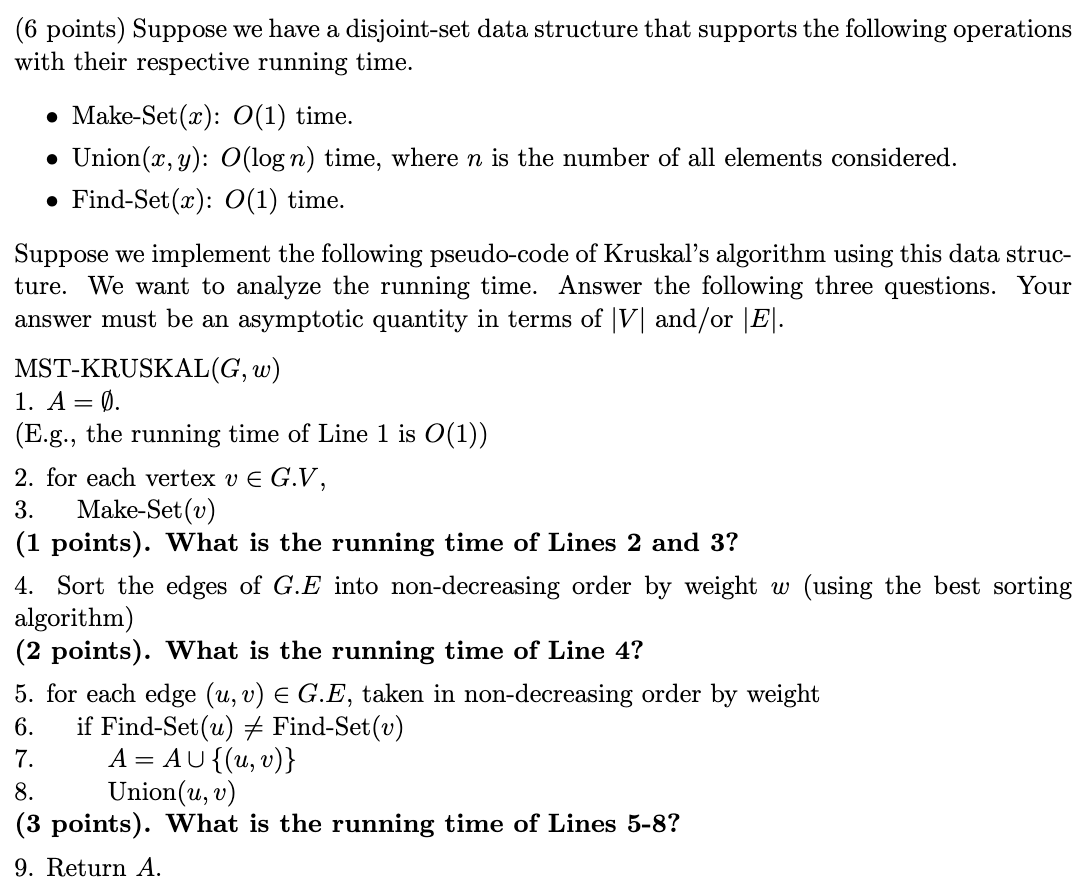 Solved (6 points) Suppose we have a disjoint-set data | Chegg.com