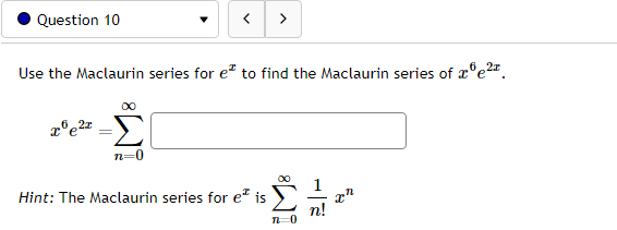 Solved Use the Maclaurin series for ex to find the Maclaurin | Chegg.com