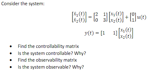 Solved Consider the system: | Chegg.com