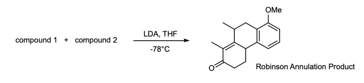 Solved ОMe LDA, THE compound 1 + compound 2 -78°C Robinson | Chegg.com