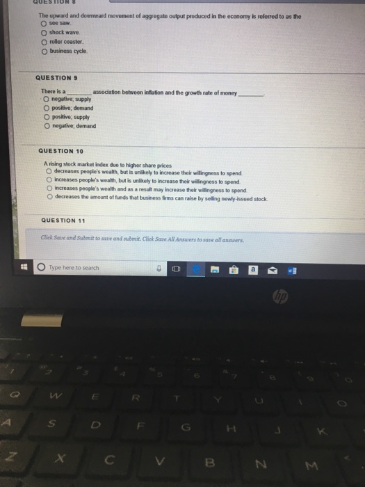 Solved The upward and downward movement of aggregate output | Chegg.com