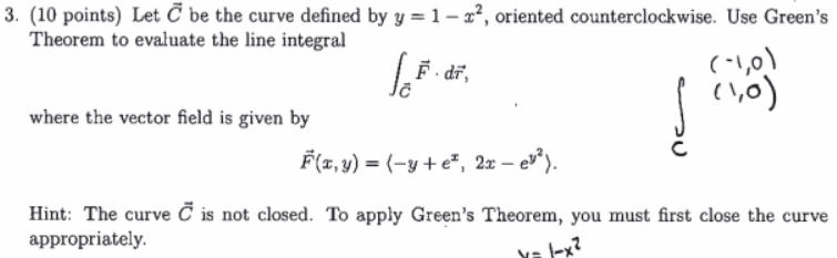 Solved (10 ﻿points) ﻿Let vec(C) be ﻿the curve defined | Chegg.com