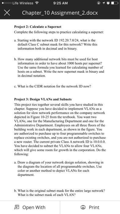 Solved 0000 Life Wireless令 9:25 AM Chapter_10 | Chegg.com