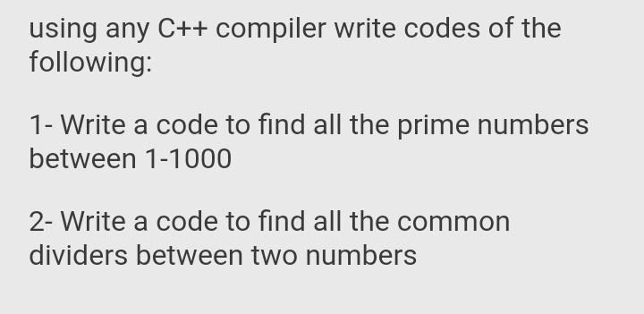 Solved using any C++ compiler write codes of the following: | Chegg.com