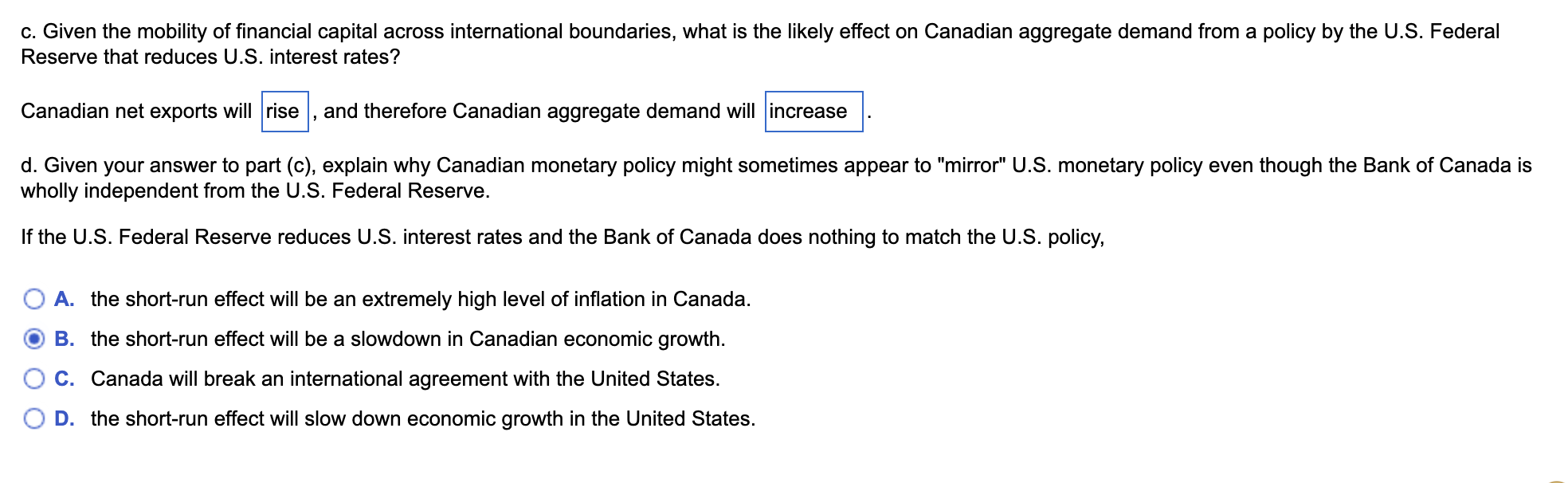 Consider the effects of events in the U.S. economy on | Chegg.com