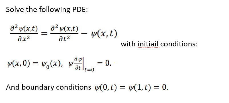 Solved Solve the following PDE: | Chegg.com