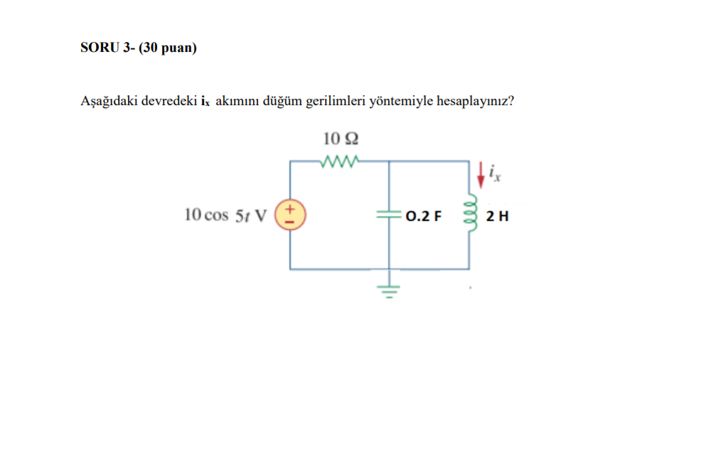Solved calculate the current ix in the circuit by the method | Chegg.com