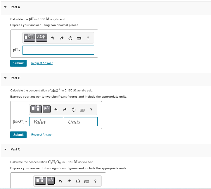 Solved Acrylic acid (C3H4O2)(C3H4O2) (Figure 1) is used in | Chegg.com