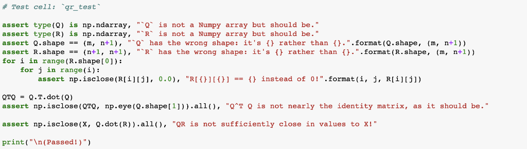 Solved Use numpy.linalg.qr() to compute the QR | Chegg.com