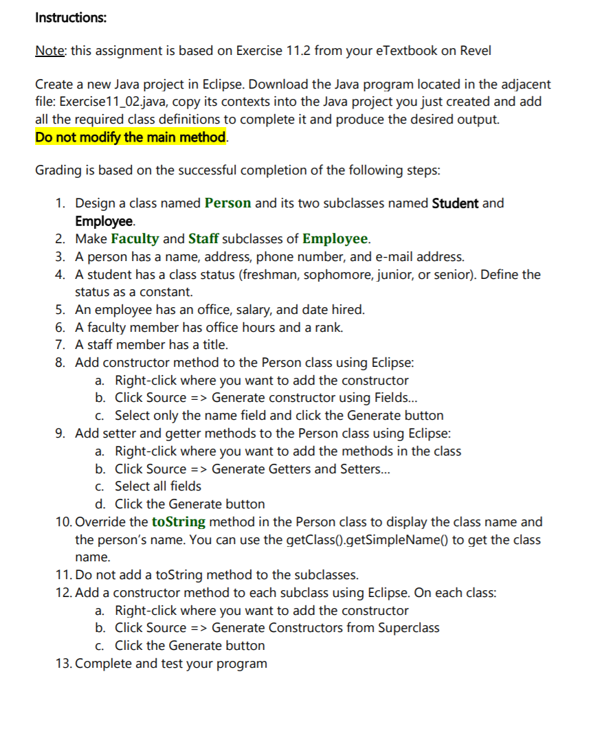 Solved Instructions: Note: this assignment is based on | Chegg.com