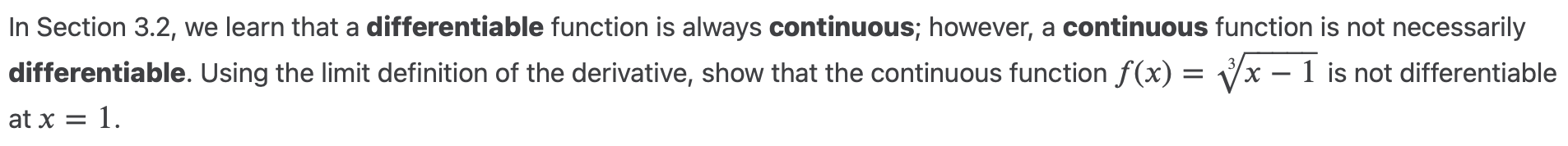 Solved In Section 3.2, we learn that a differentiable | Chegg.com