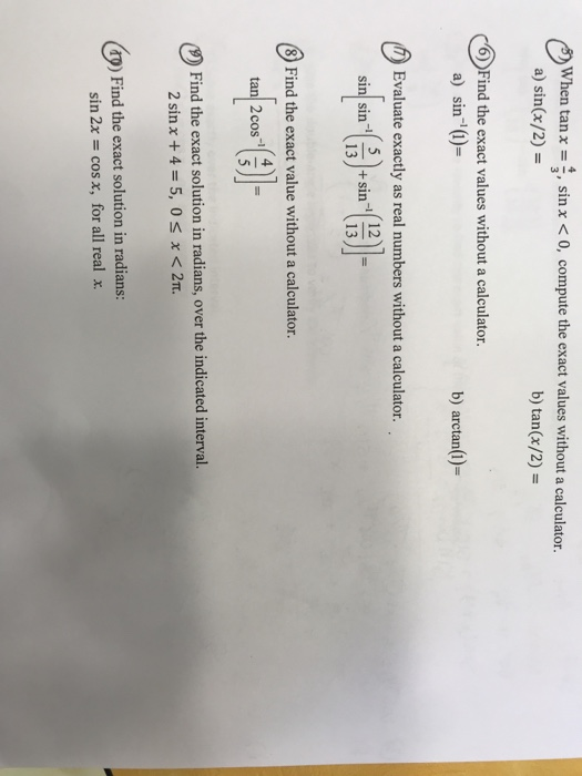 Solved When tanx = 3, sinx