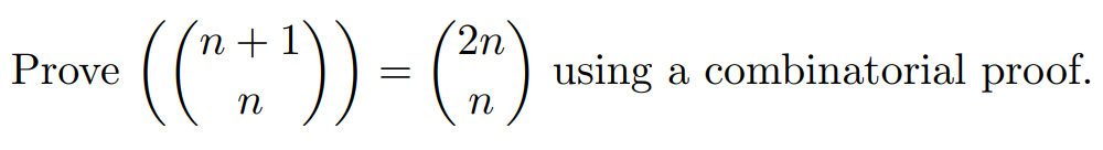 Solved 1. . Prove using combinatorial proof. 2. Use an | Chegg.com