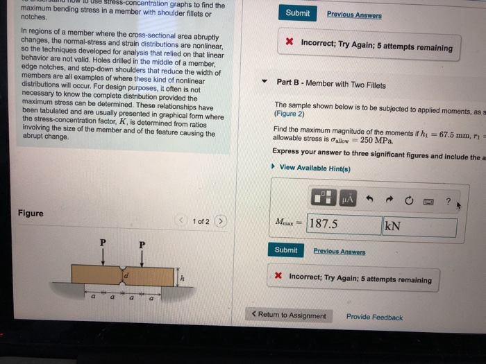Solved Part A -Member with Notched Edges o find the ets or | Chegg.com