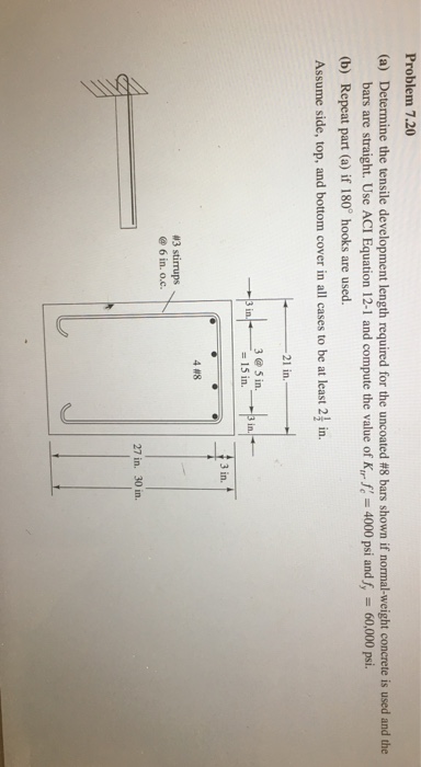 Solved Problem 7.20 (a) Determine the tensile development | Chegg.com