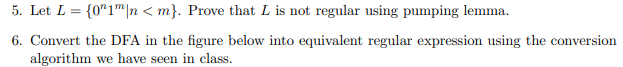 Solved 5. Let L={0n1m∣n | Chegg.com