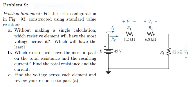 Solved Problem 9:Problem Statement: For the series | Chegg.com