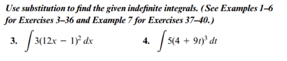 Solved Use substitution to find the given indefinite | Chegg.com